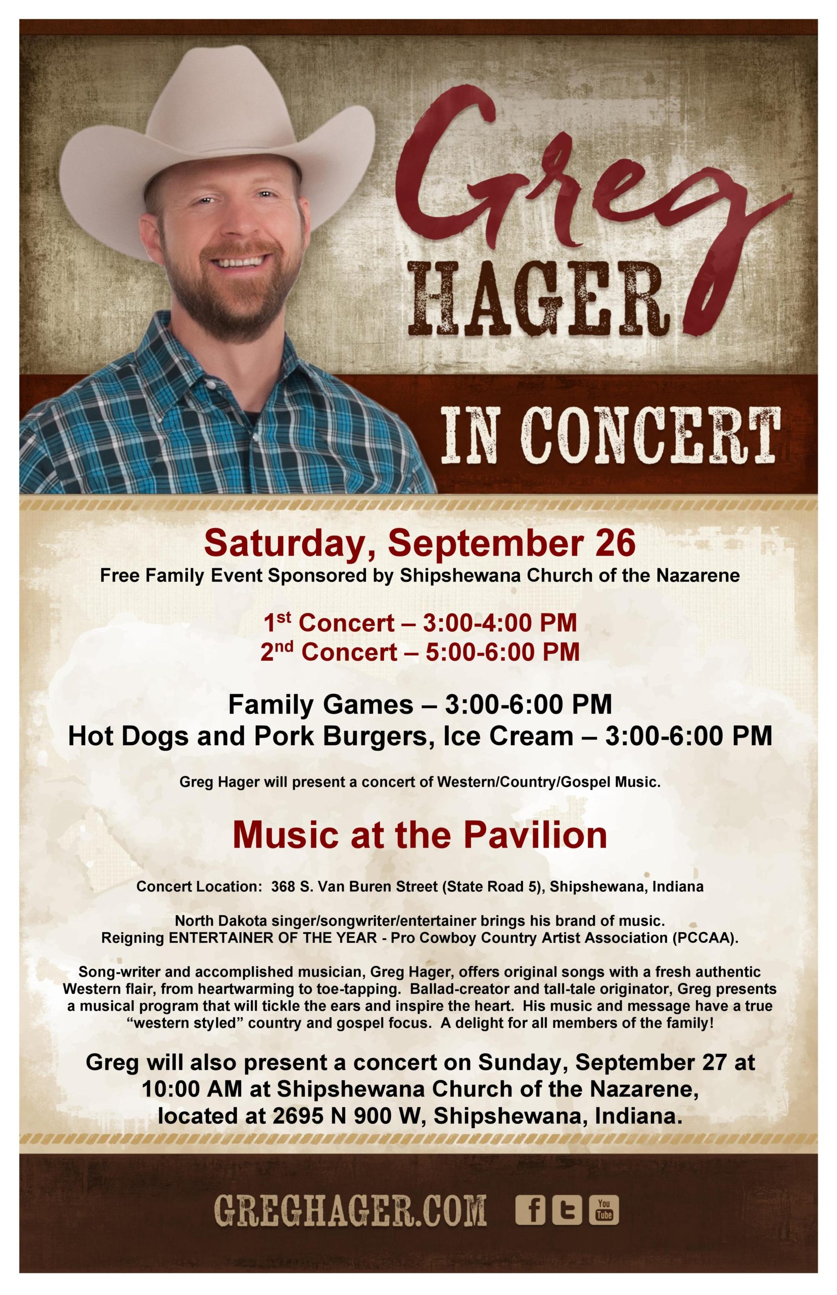 Shipshewana, IN – Gospel Concert | Greg Hager